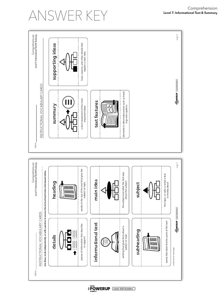 Level 3 Reading Informational Text With KEY | PDF | Reading ...