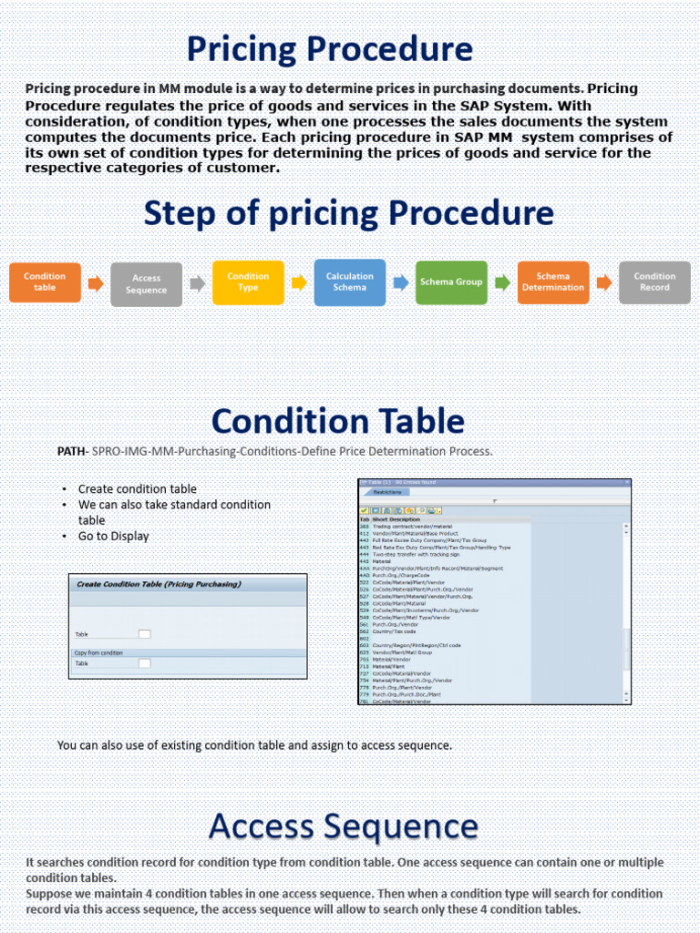 SAP MM Pricing Procedure | PDF | Pricing | Rebate (Marketing) SAP MM Pricing Procedure | PDF | Pricing | Rebate (Marketing)