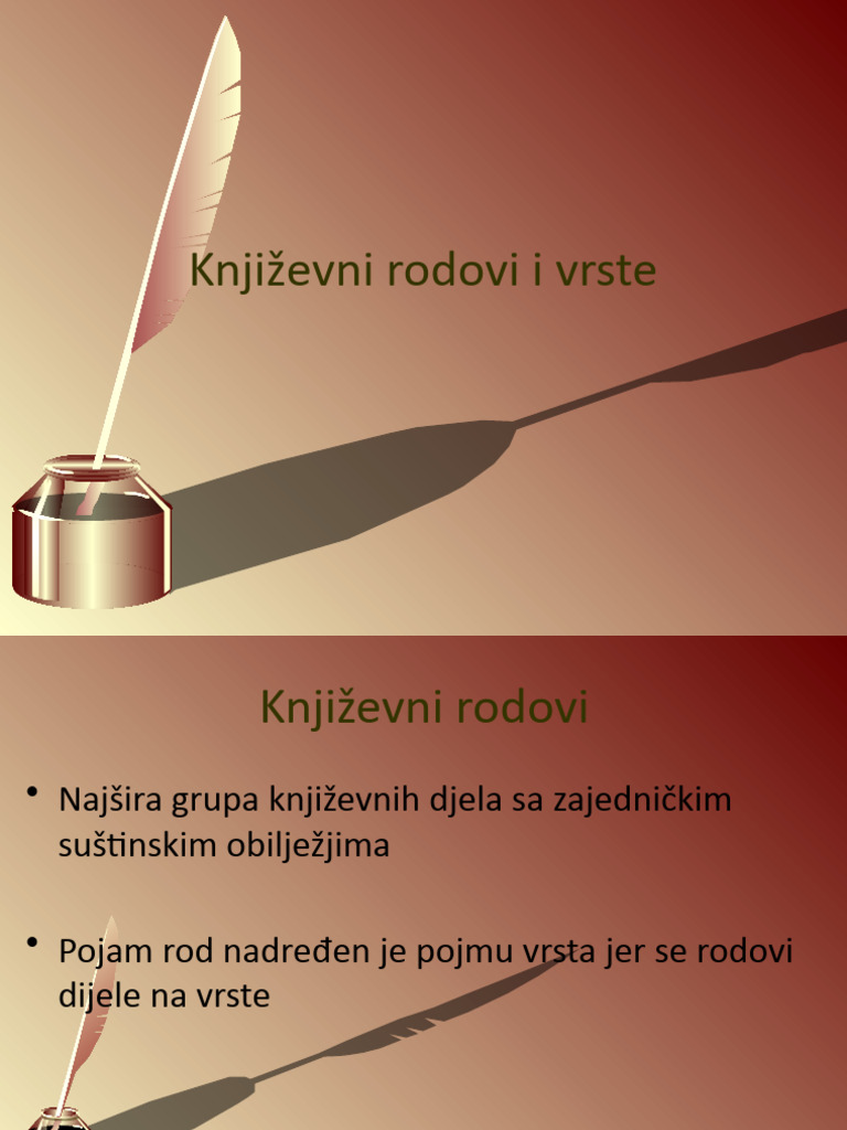 Knjizevni Rodovi I Vrste | PDF