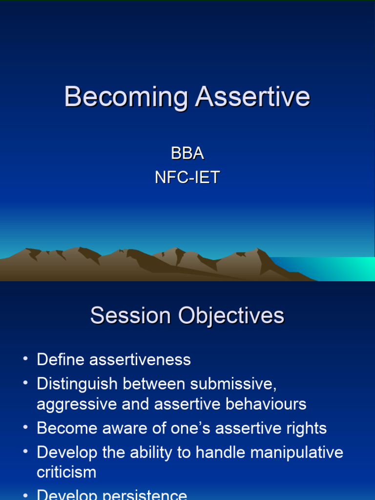 Assertiveness For Critical Thinking and Logics | Download Free PDF | Nonverbal Communication | Anger