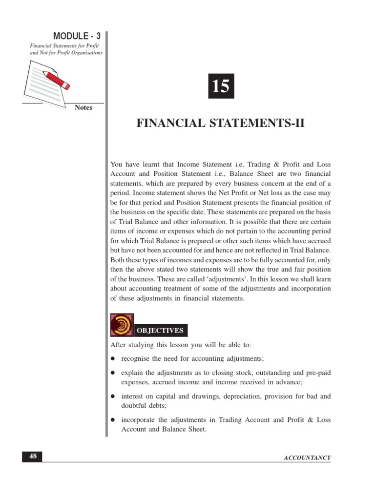 Financial Statement Adjustments Explained | PDF