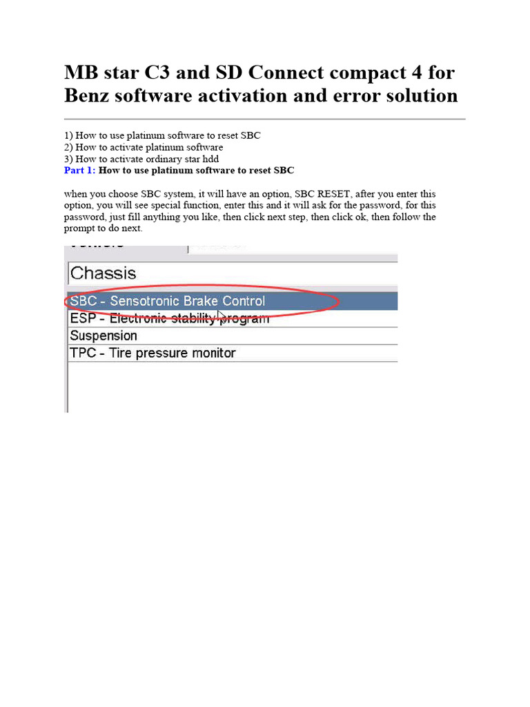 MB Star C3 Software Activation Guide | PDF | Software | Systems Engineering