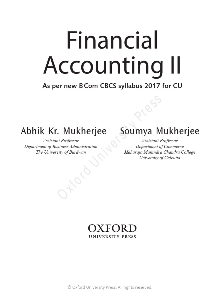 Financial Accounting II: Press | PDF | Lease | Partnership