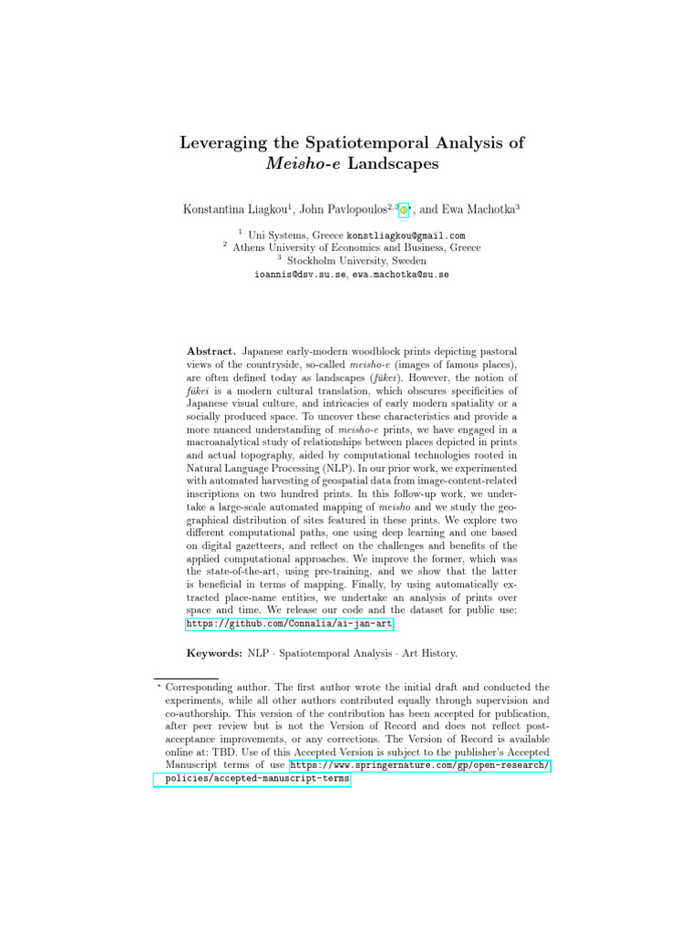 Leveraging The Spatiotemporal Analysis of Meisho-E Landscapes | PDF ...