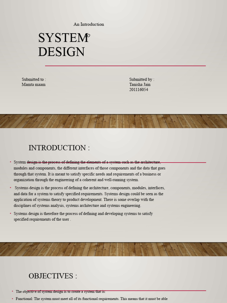 Tanisha System Design | PDF | Databases | Scalability