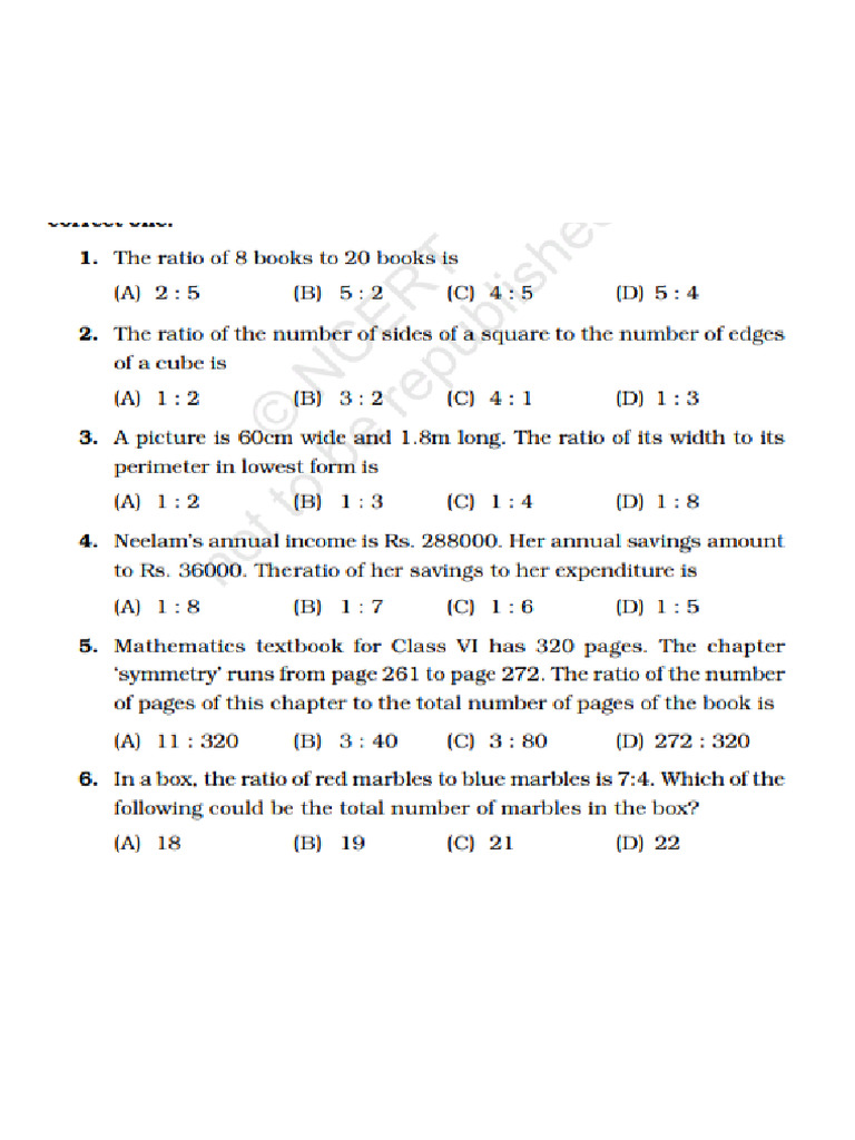 Practice Set For Ratio and Proportion | PDF