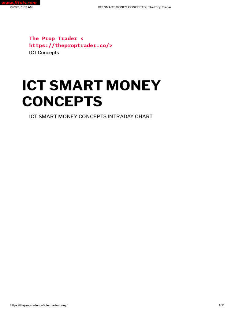 ICT Smart Money Concepts Guide | PDF | Day Trading | Market Trend