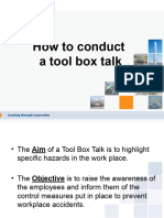 Tool Box Talk Attendance Log | PDF
