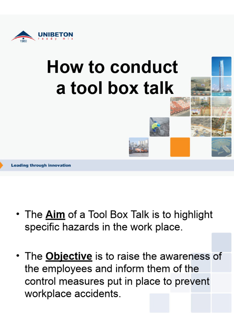 How To Conduct A Tool Box Talk | PDF
