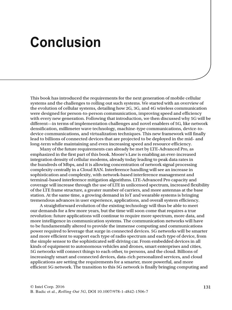 Conclusion | PDF | Lte Advanced | Computer Network