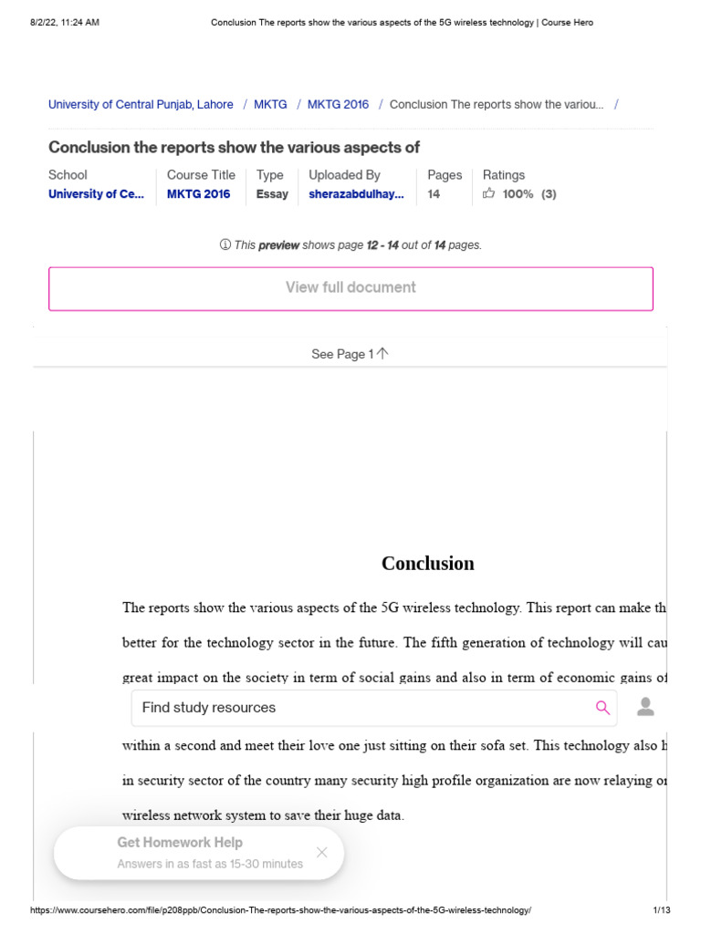 Conclusion The Reports Show The Various Aspects of The 5G Wireless ...
