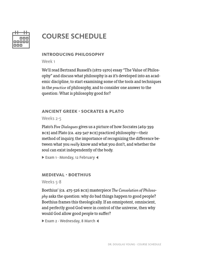 140 Course Schedule 2024 S | PDF | Epistemology | Metaphysics