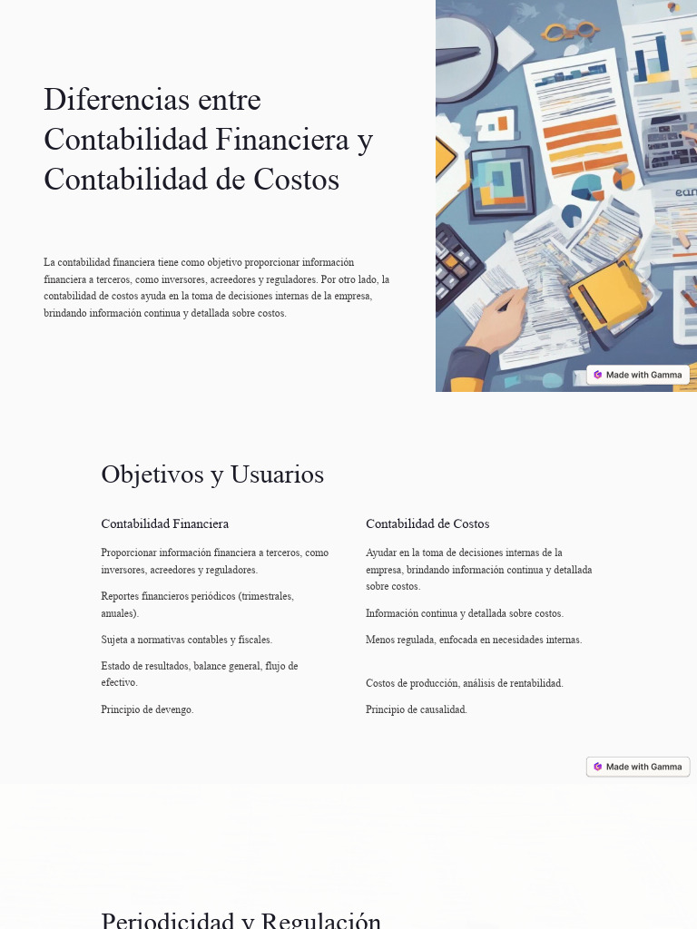 Diferencias Entre Contabilidad Financiera y Contabilidad de Costos | PDF | Contabilidad ...