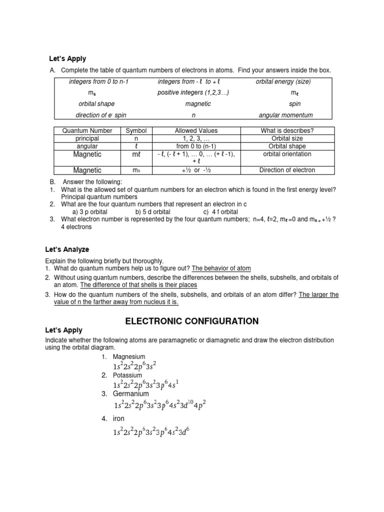Gen Chem Module 6 Answer PDF | PDF | Covalent Bond | Atomic Orbital