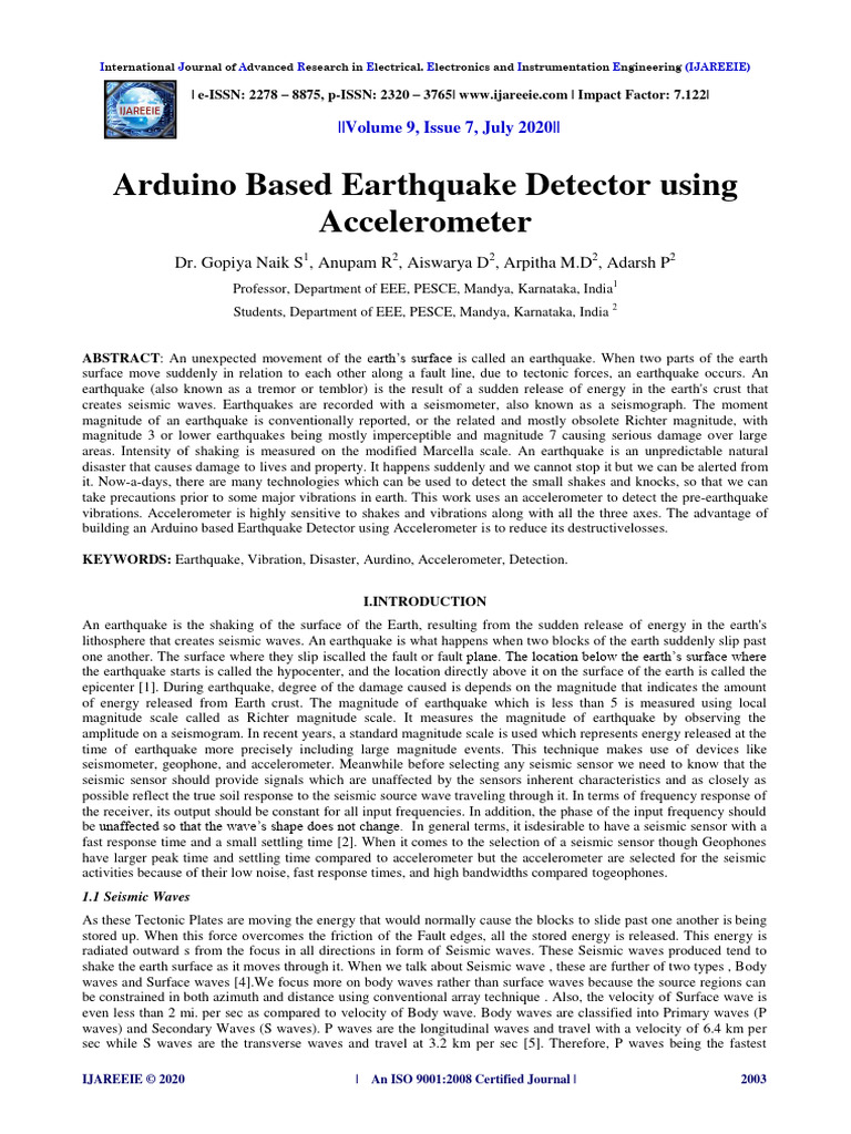 40 Arduino NC | PDF | Earthquakes | Waves