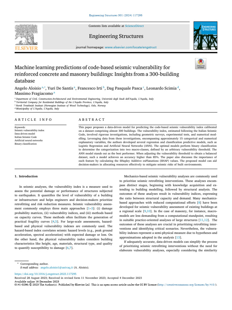 Engineering Structures | PDF | Linear Regression | Logistic Regression
