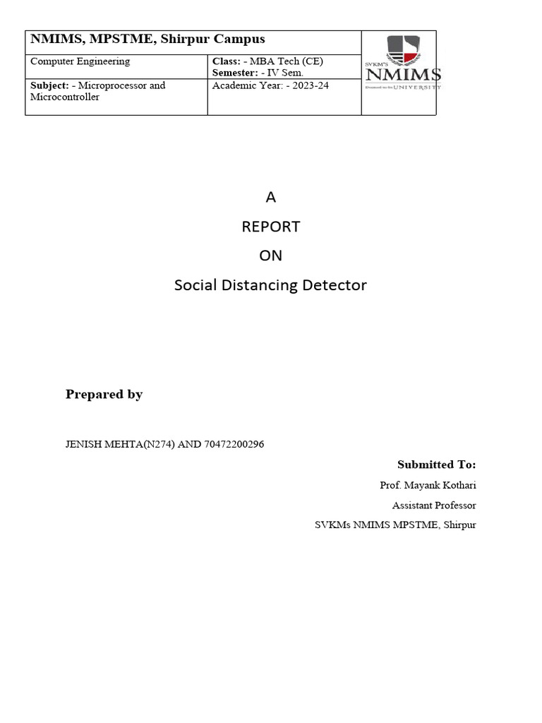 Project Report MPMC | PDF | Microcontroller | Computer Engineering