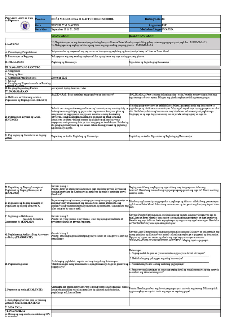 DLL-ESP-10-2023-2024-week 4-Bev | PDF