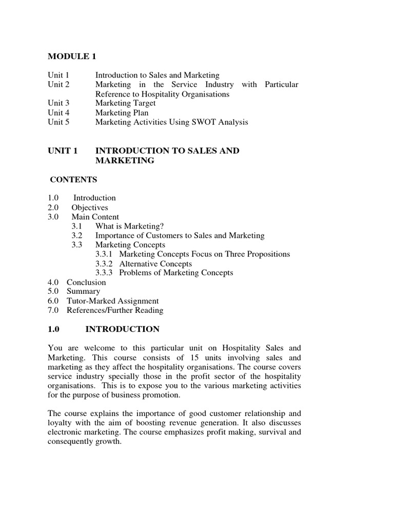 Advanced Module 1 | PDF | Marketing | Sales