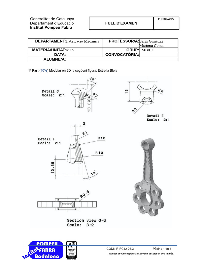 Exemple Examen M15 | PDF