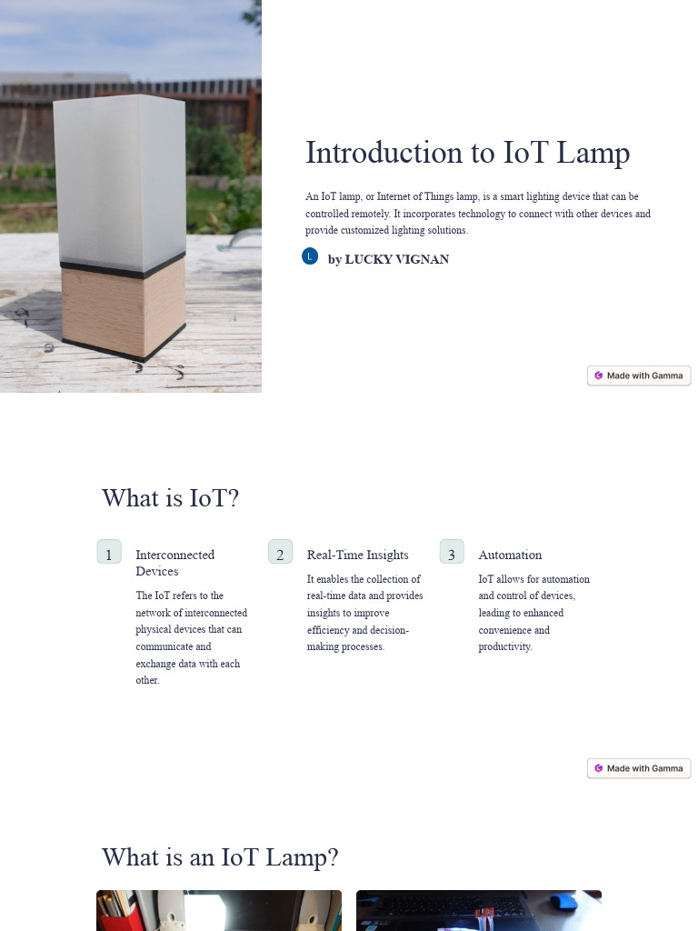 Introduction To IoT Lamp | PDF | Internet Of Things | Home Automation