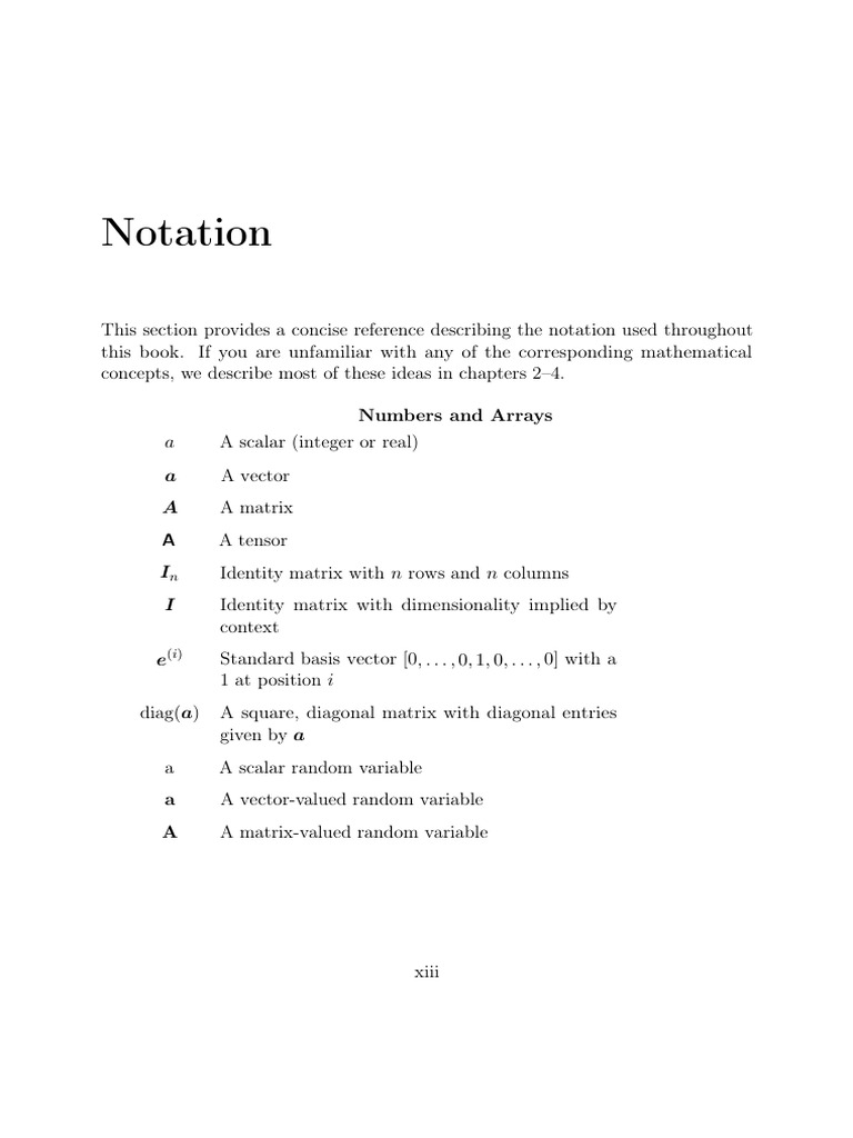 Notation | Download Free PDF | Matrix (Mathematics) | Tensor