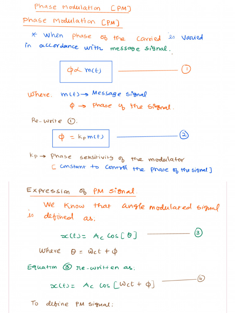 19 Angle Modulation And Phase Modulation 13 02 2023 Pdf