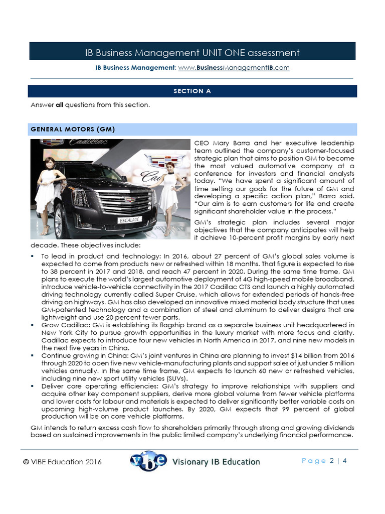 Unit 1 | PDF | General Motors | Business