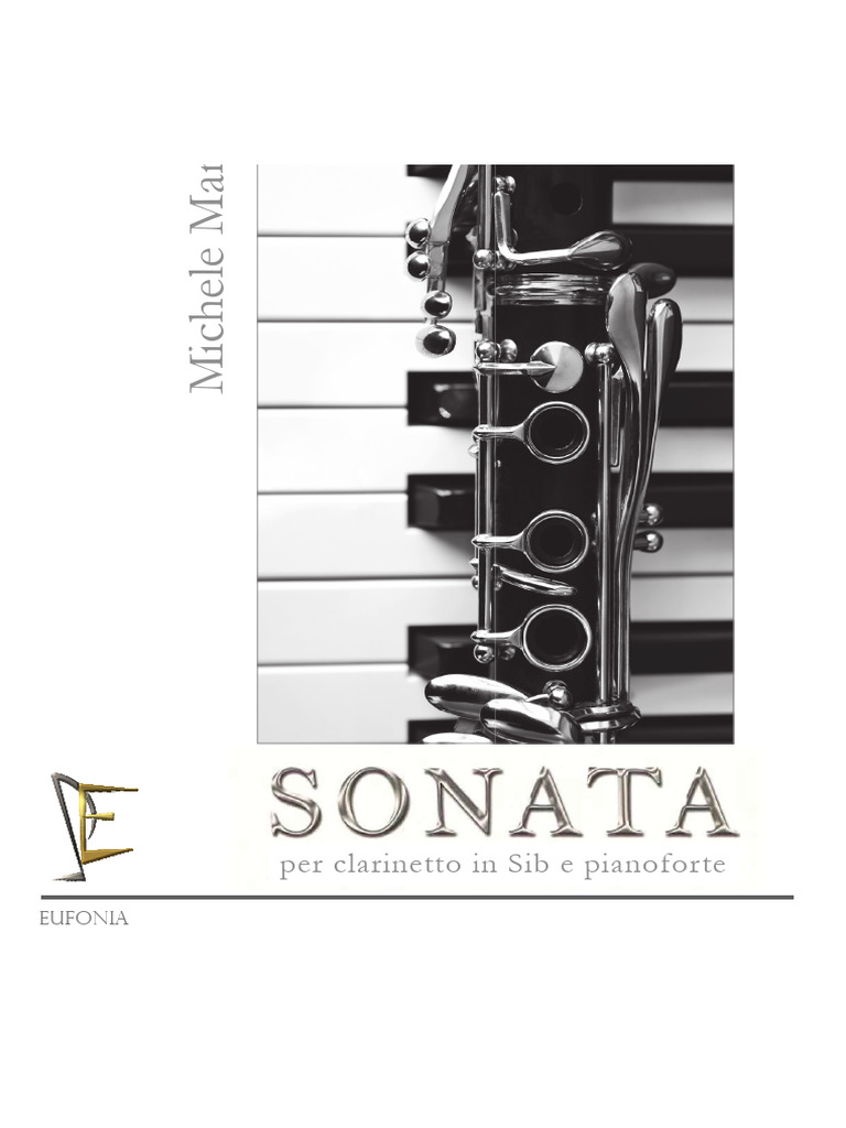 M Mangani - Sonata For Clarinet and Piano Piano Score Clarinet Part | PDF