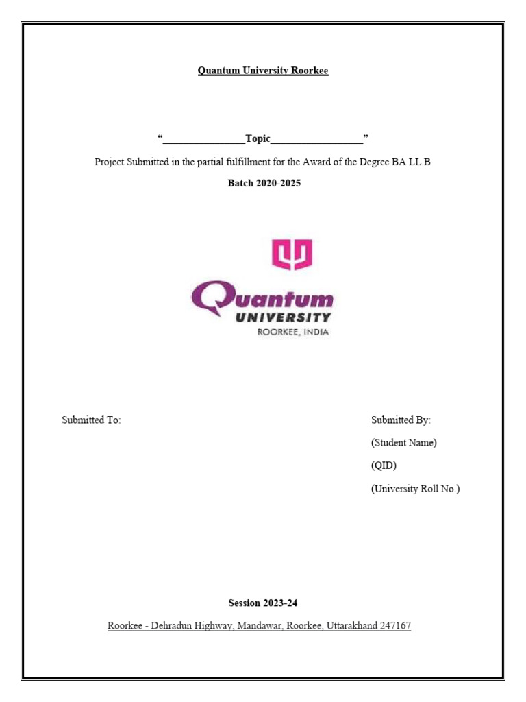 Project Front Page | PDF