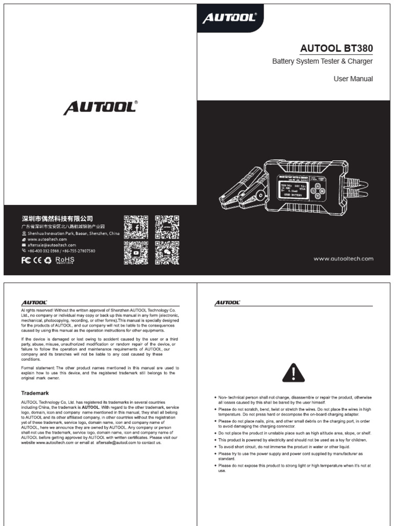Autool BT380 User Guide | PDF