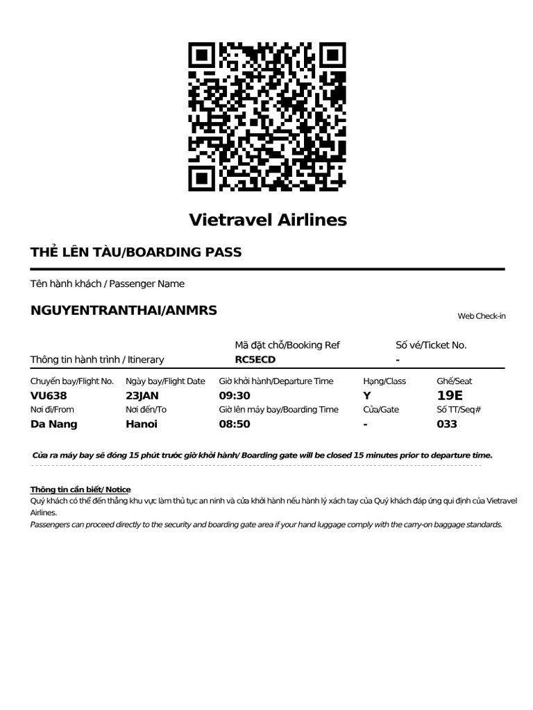 Boarding Passes RC5ECD 2 | PDF