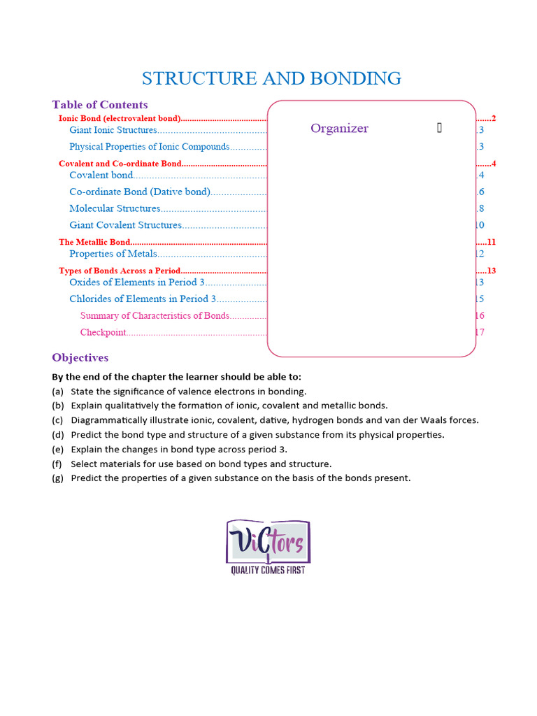 2.3 Structure and Bonding | PDF | Chemical Bond | Ion