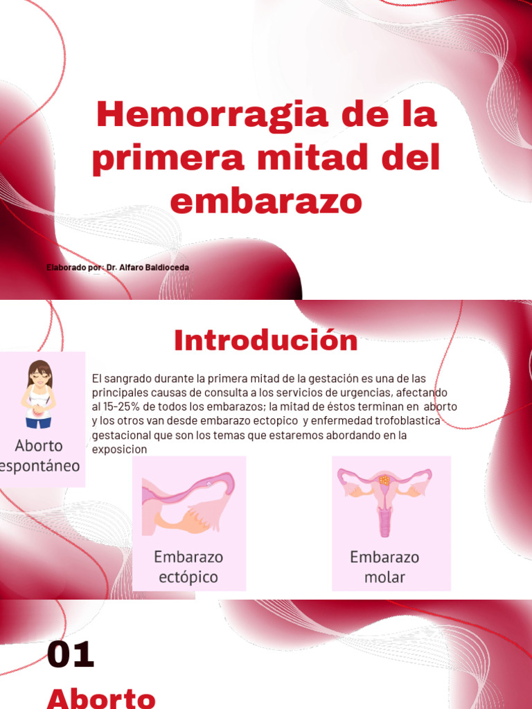 Hemorragias en la Primera Mitad del Embarazo | PDF | El embarazo | Placenta