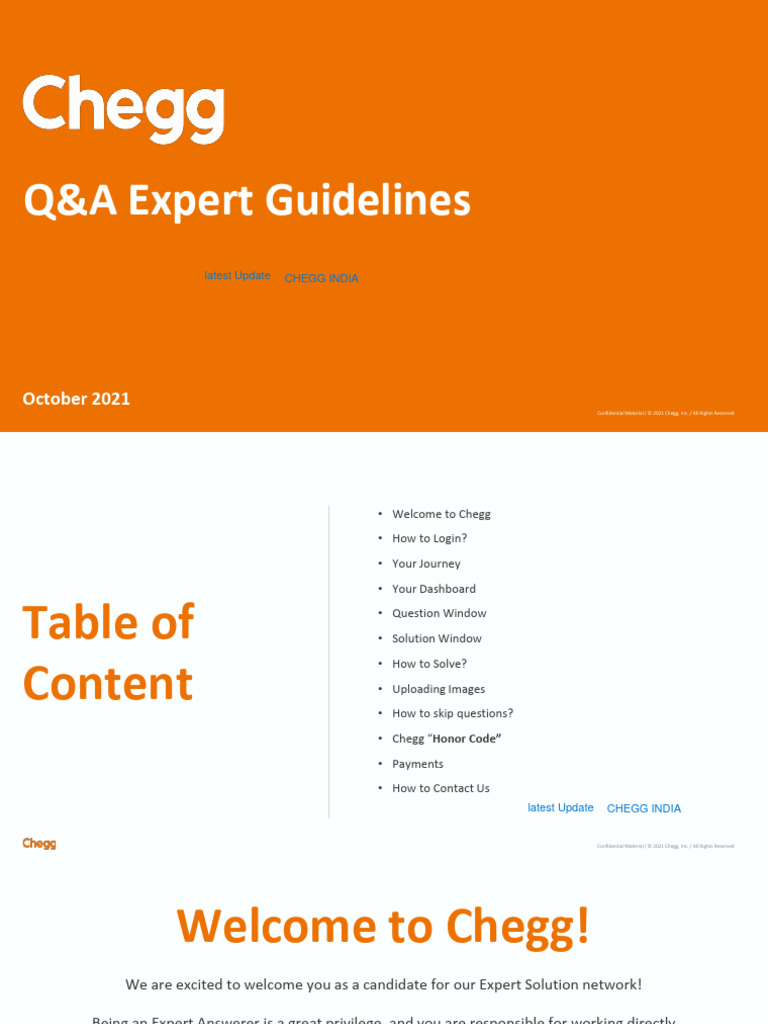 Latest - CHEGG QA Guidelines | PDF