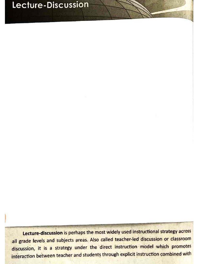 Lecture Discussion | PDF