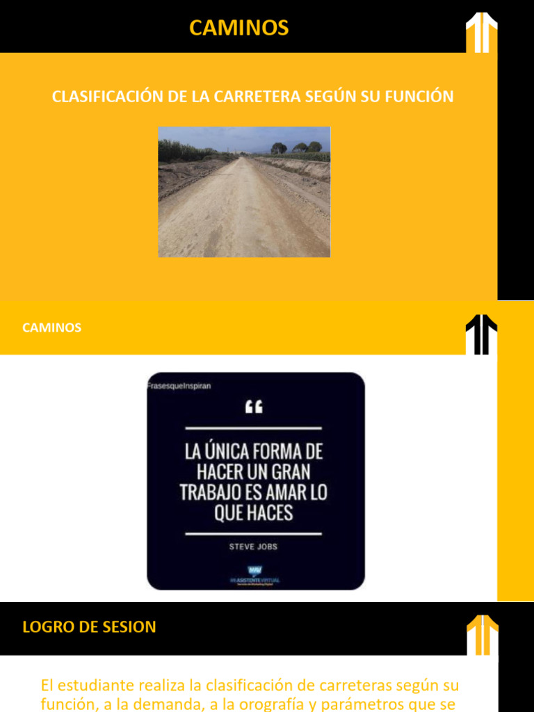 Sesión 5 Caminos | PDF | La carretera | Tráfico