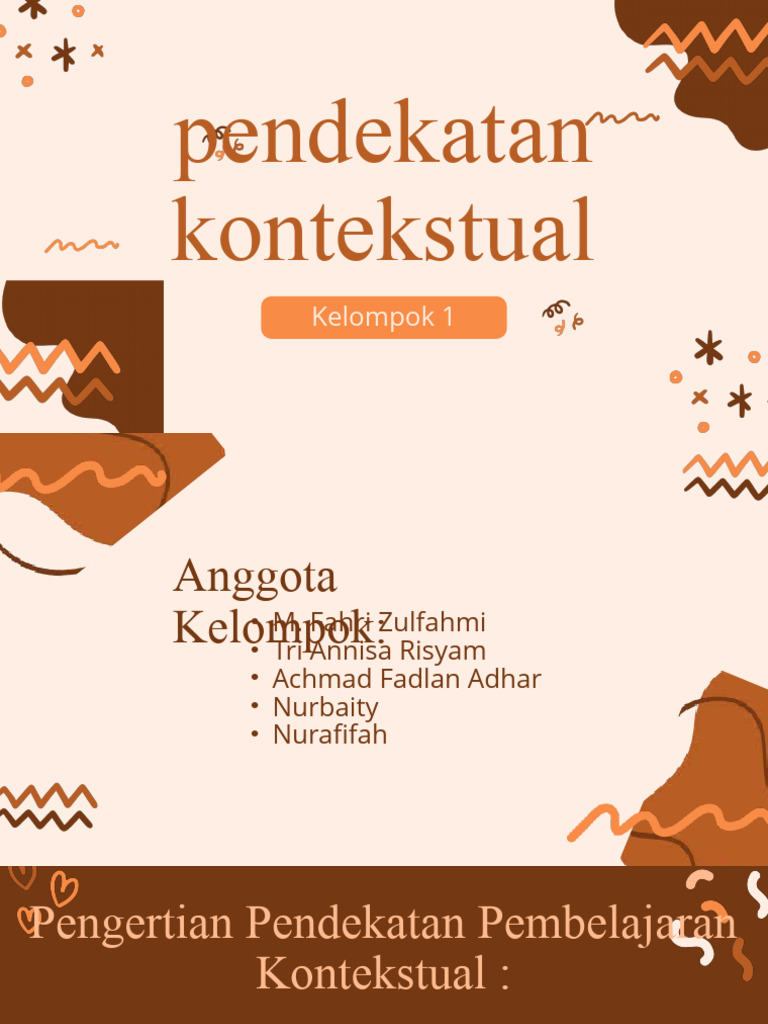 Kelompok 1 - Pendekatan Pembelajaran Kontekstual | PDF