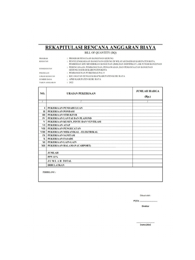 BQPemb Puskesmas Pal 9 | PDF