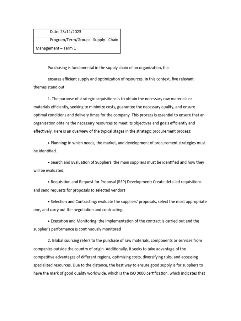 Asynchronous Activity | PDF | Supply Chain | Outsourcing