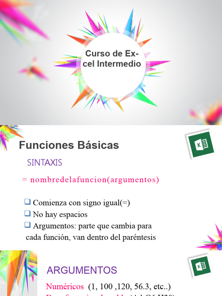 Curso de Excel Intermedio | PDF Curso de Excel Intermedio | PDF
