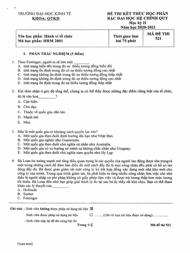 Hành Vi T CH C | PDF