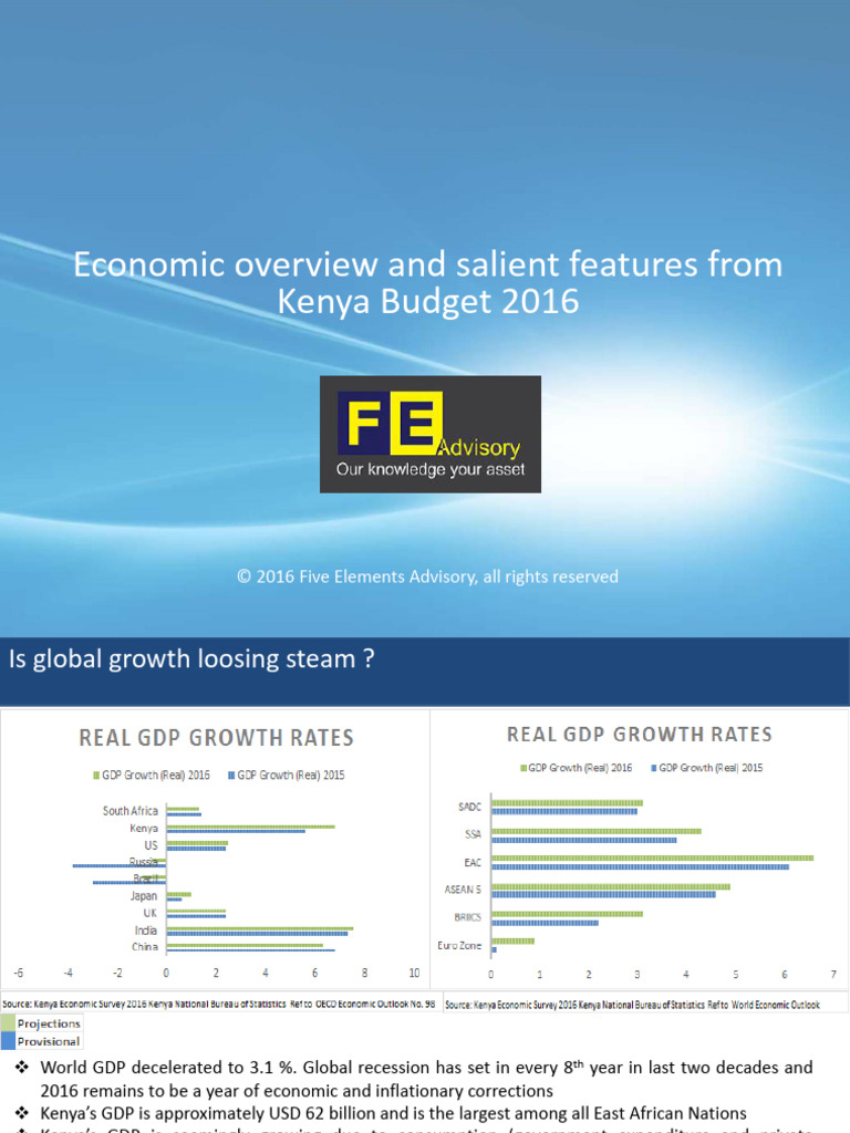 5E Kenya Economic Overview 2016 | PDF | Cost Of Living | Taxes