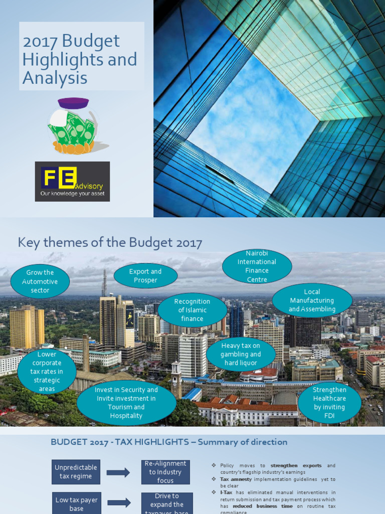 2017 Kenya Budget Analysis & Tax Reforms | PDF | Value Added Tax | Taxes