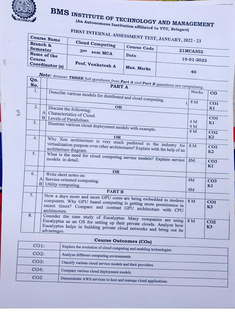 Third Sem (ML To AP) All Papers | PDF