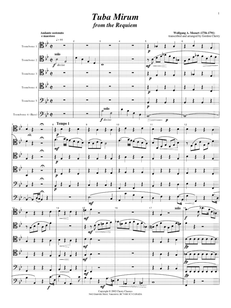 Tuba Mirum-Sample | PDF | Music Theory | Musicology