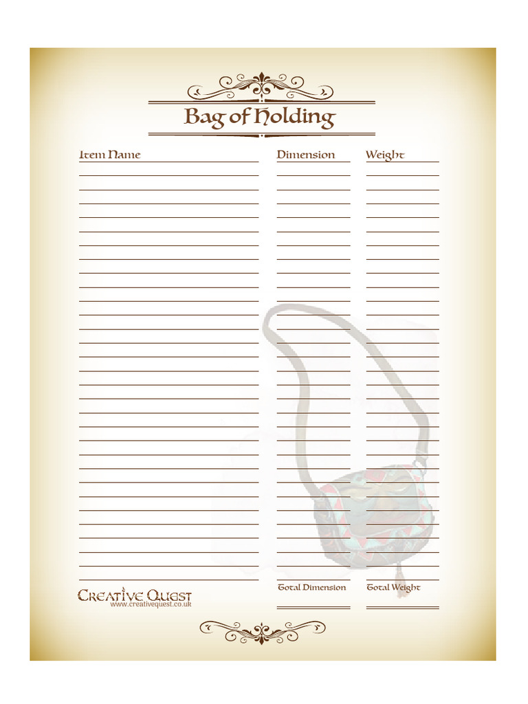 Bag of Holding | PDF