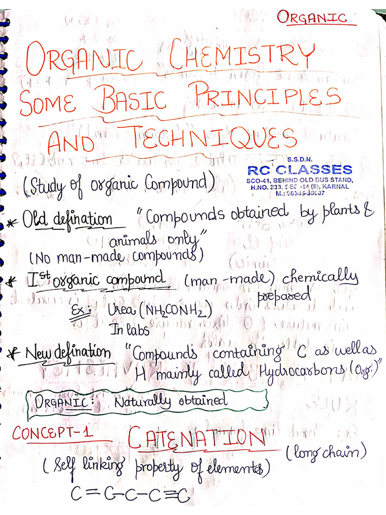 11th Organic Notes | PDF