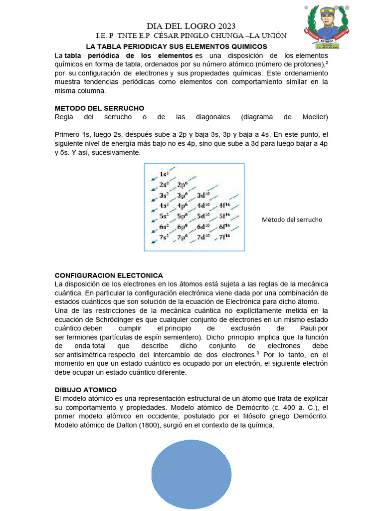 Diagrama de Moeller y Configuración Electrónica | PDF | Configuración ...