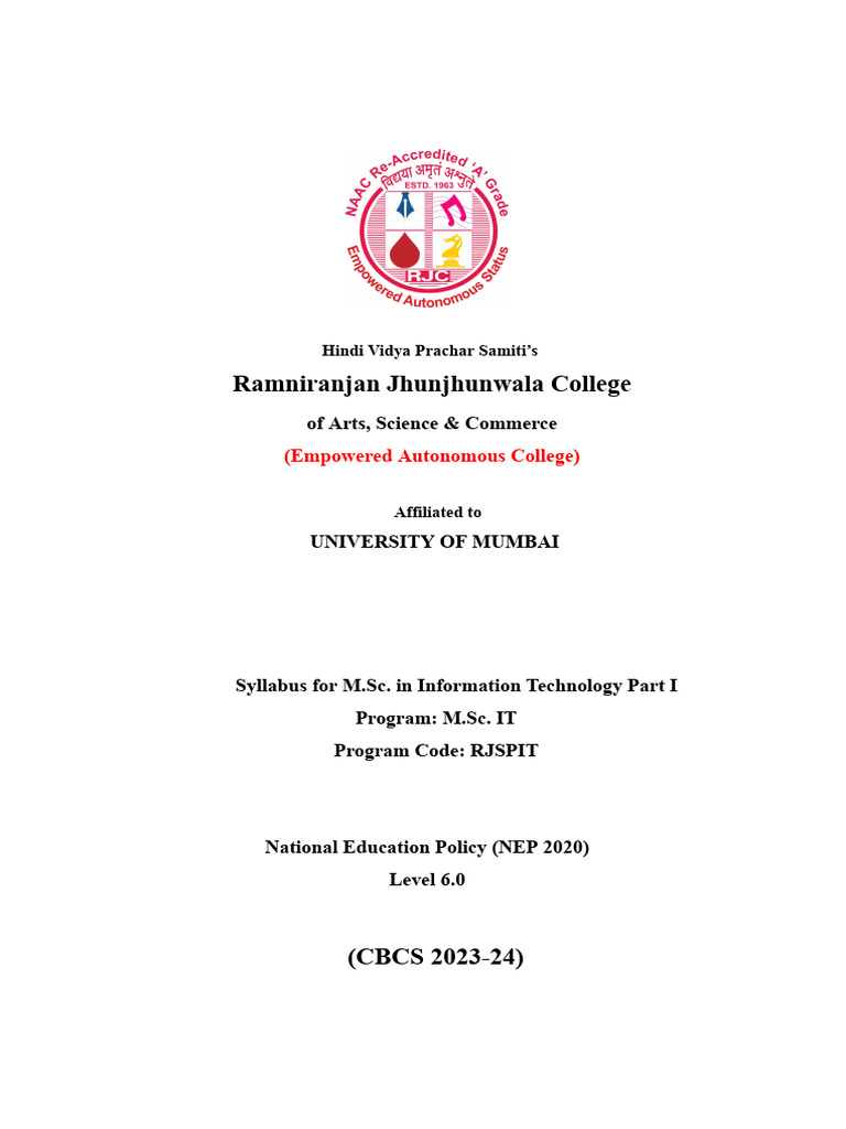 NEP MScIT Part 1 Syllabus | PDF | Cloud Computing | Scalability